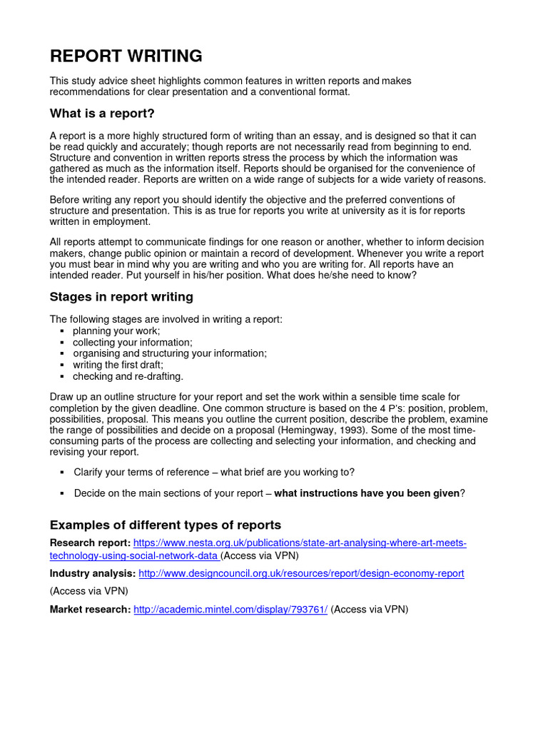 Report Writing Guide for Students | PDF | Methodology | Abstract (Summary)