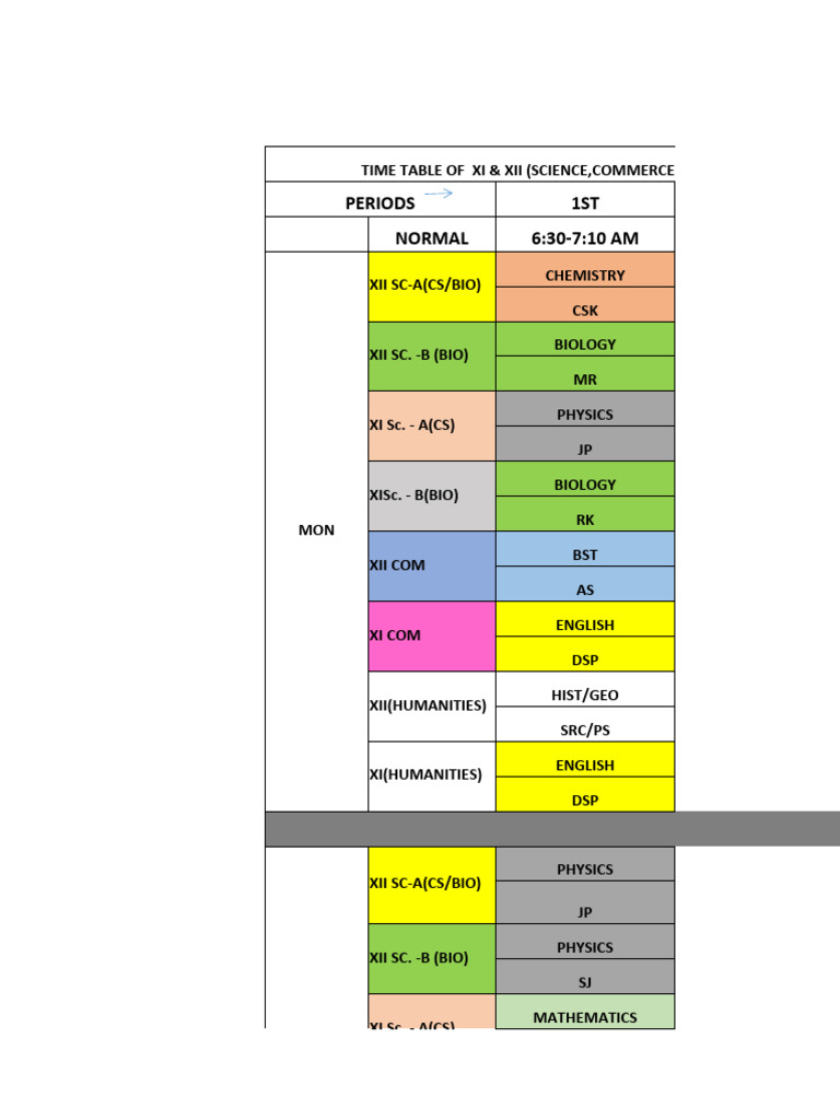 2024-25 Time Table for Morning Remedial Class | PDF | Physical Sciences ... 2024-25 Time Table for Morning Remedial Class | PDF | Physical Sciences ...