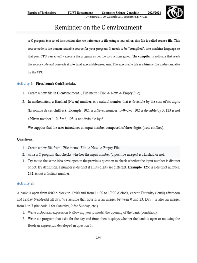 Practical Work 1 | PDF