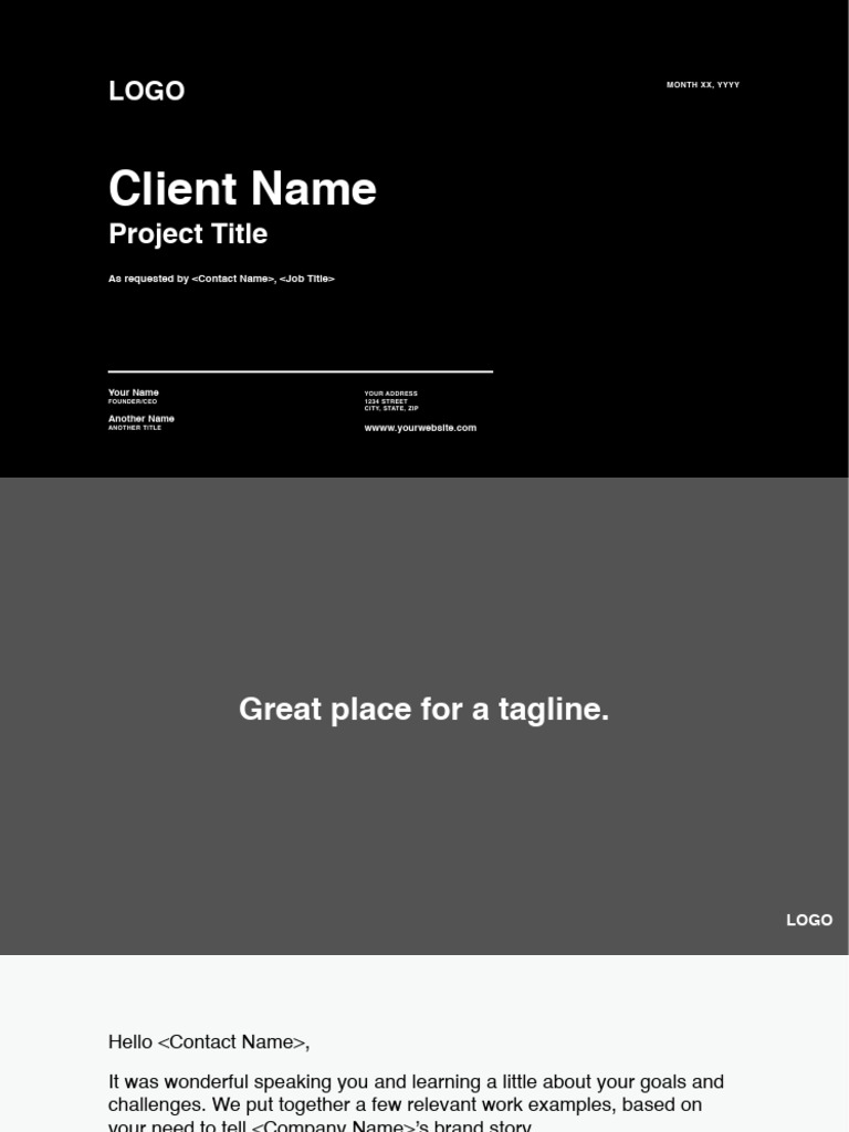 04 Proposal Template | PDF | Logos | Brand