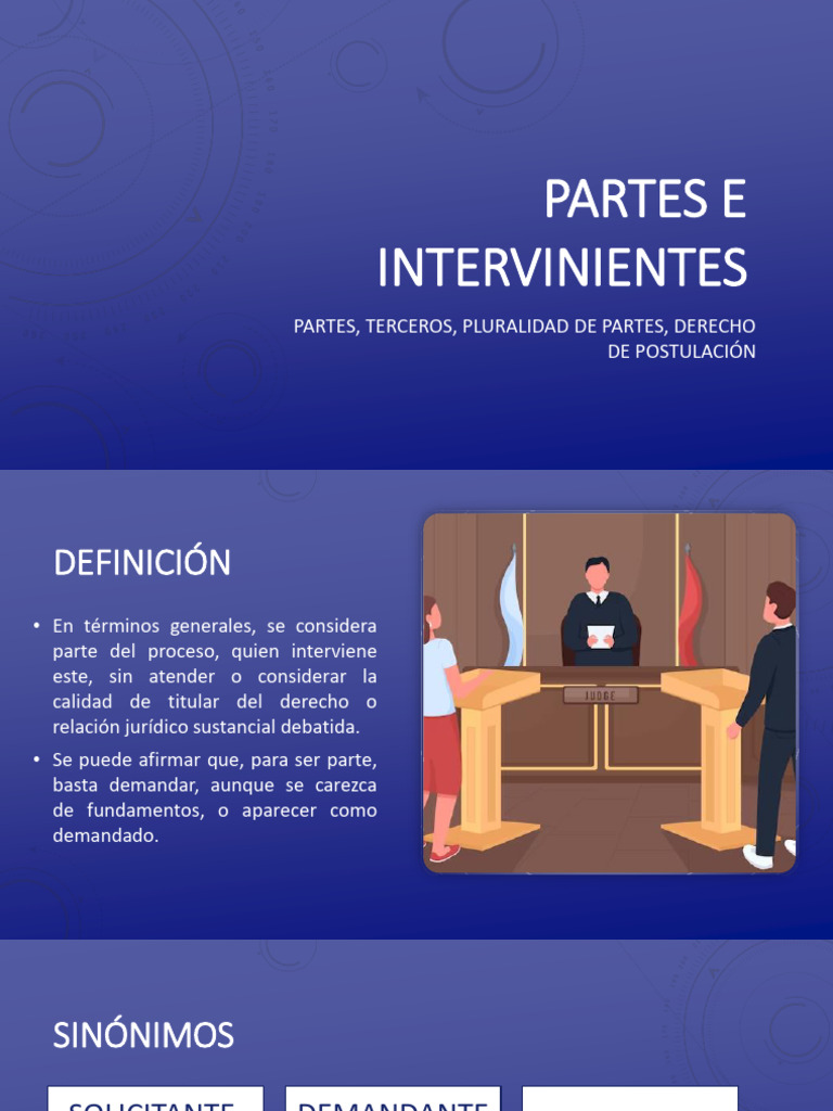 PARTES E INTERVINIENTES | PDF | Abogado | Reunión