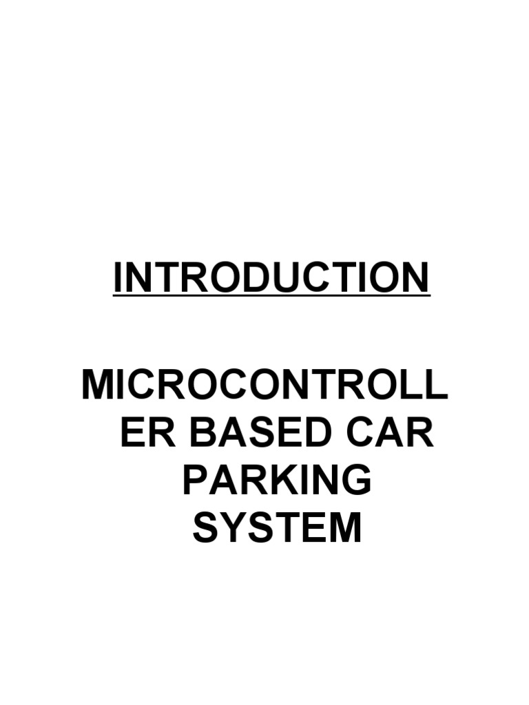 Microcontroller Car Parking System | PDF | Rectifier | Capacitor