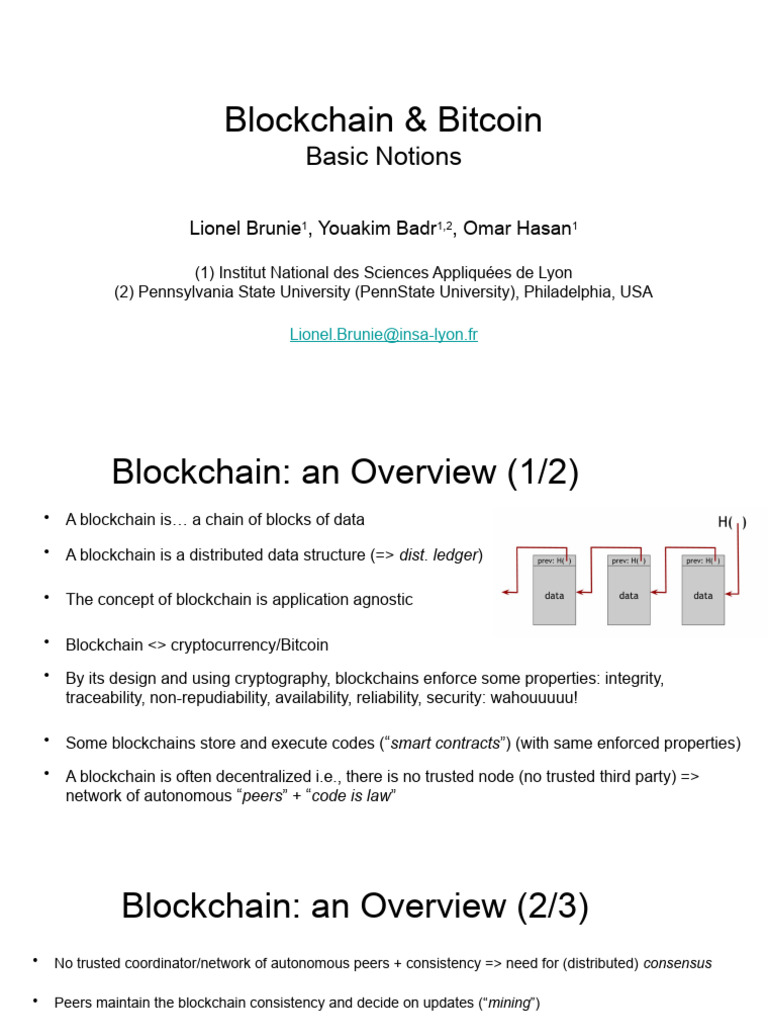 Understanding Bitcoin and Blockchain Basics | PDF | Bitcoin | Key ...