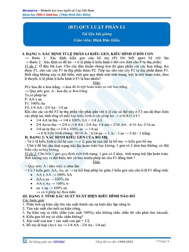 Bai 2. BT Quy Luat Phan Li TLBG | PDF