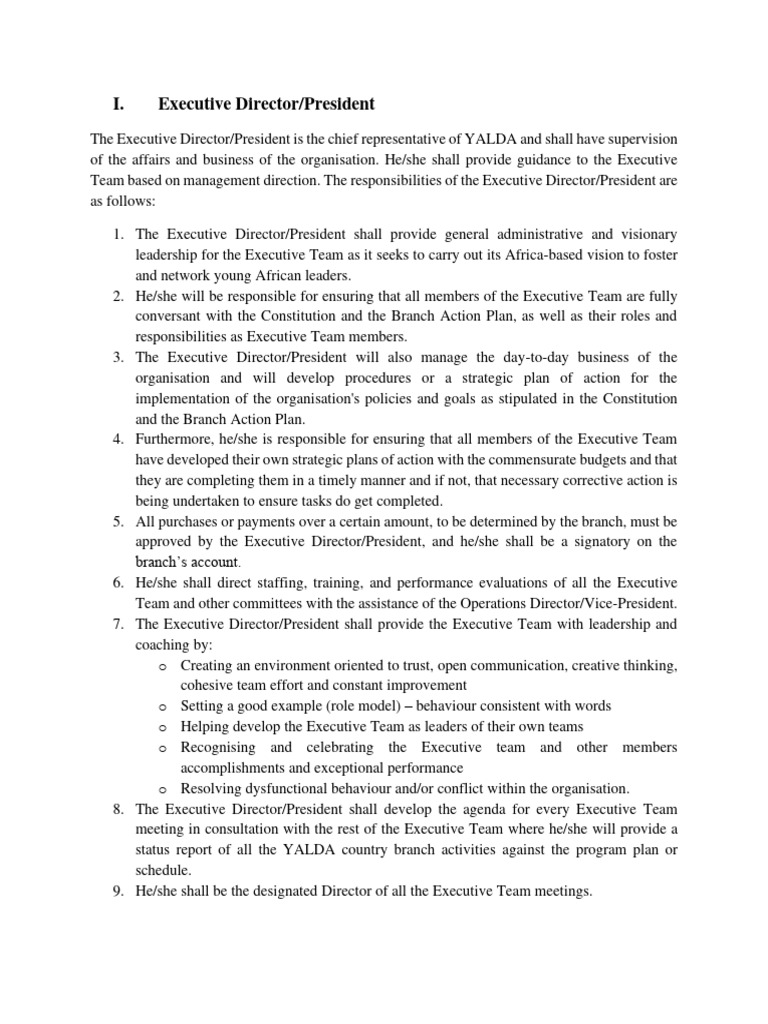 YALDA Country Branch Executive Committee Role Descriptions - vFINAL ...