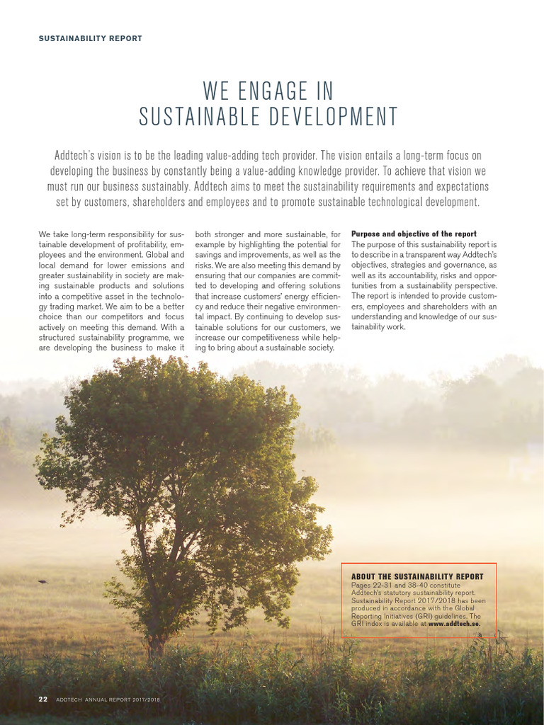 addtech-ab_2017 | PDF | Sustainability | Supply Chain