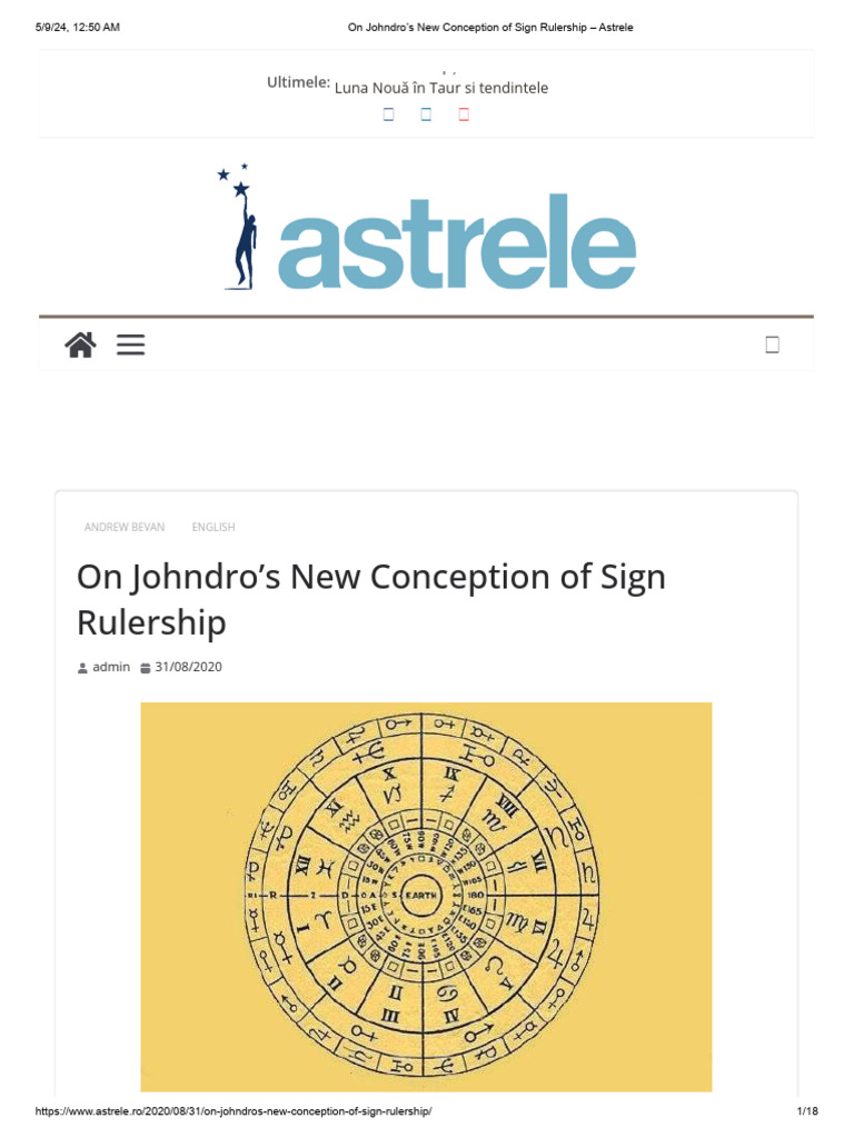 New Conception of Sign Rulership - Astrele | PDF | Planets In Astrology ...