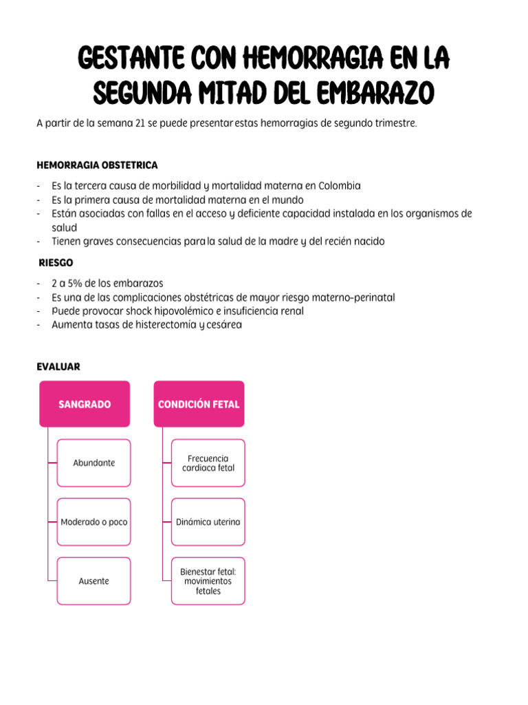 Hemorragia Obstétrica en Embarazo Avanzado | PDF