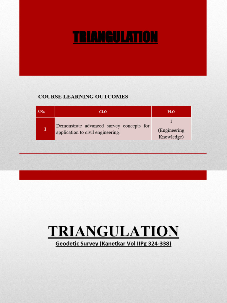Lec 2 - Triangulation Updated | Download Free PDF | Surveying | Triangle