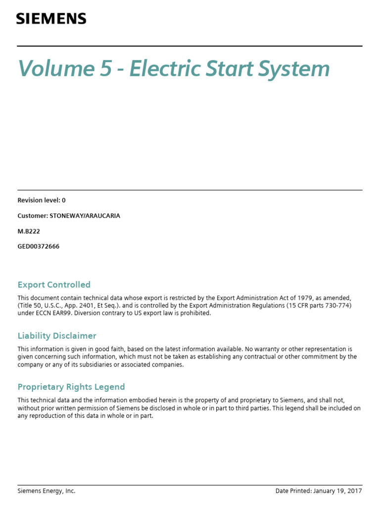 Volume 5 - Electric Start System GED00372666 | Download Free PDF | Engines | Pump