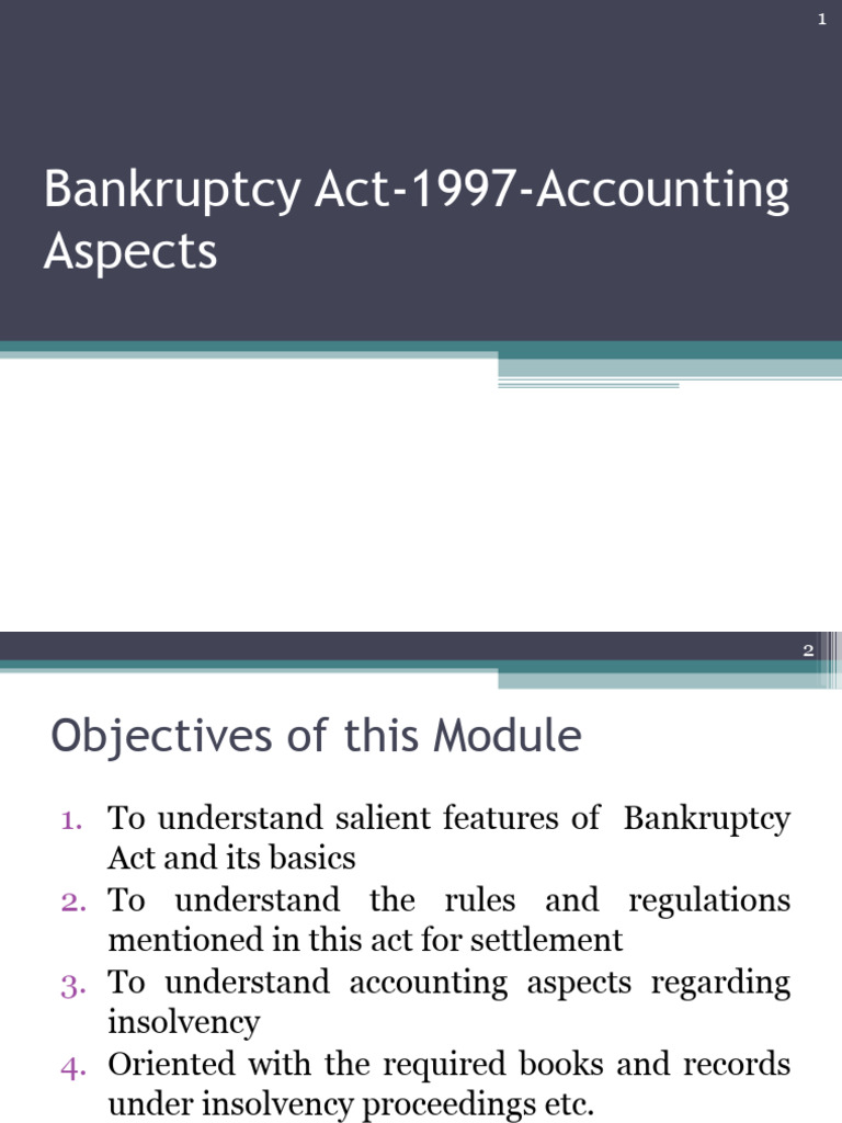 Lecture on Bankrupcty | PDF | Bankruptcy | Liquidation