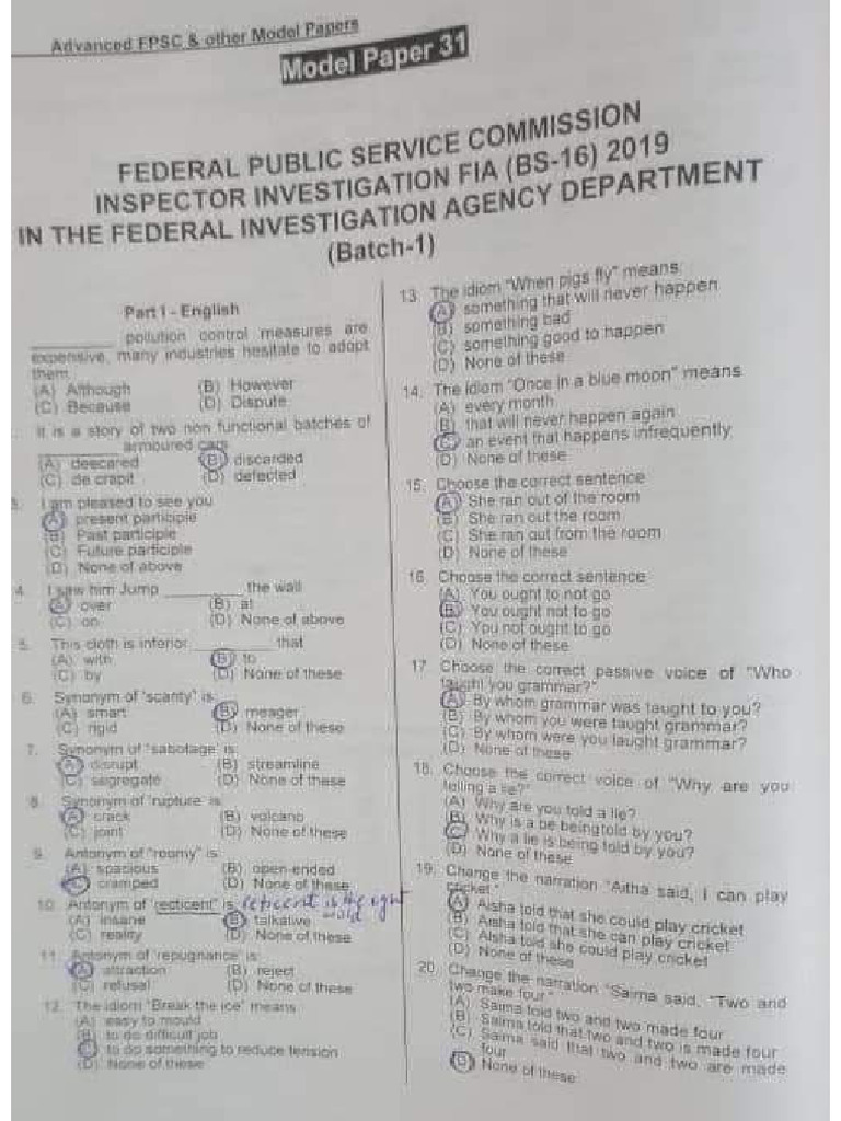 FIA Original Papers | PDF