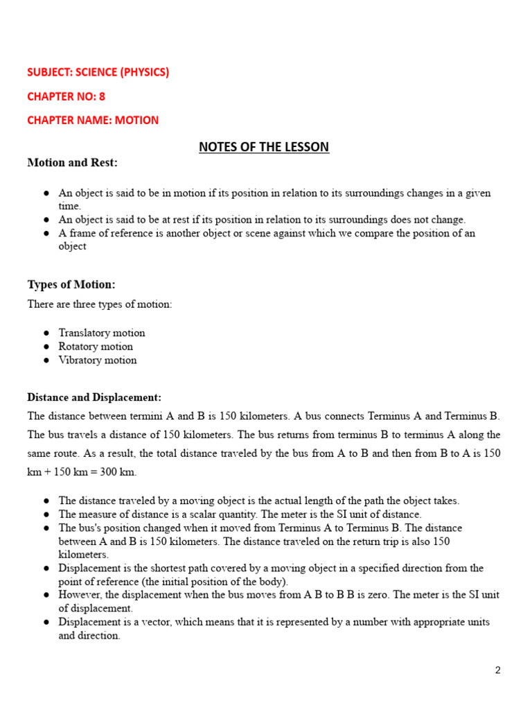 G9 Physics Notes | PDF | Acceleration | Speed