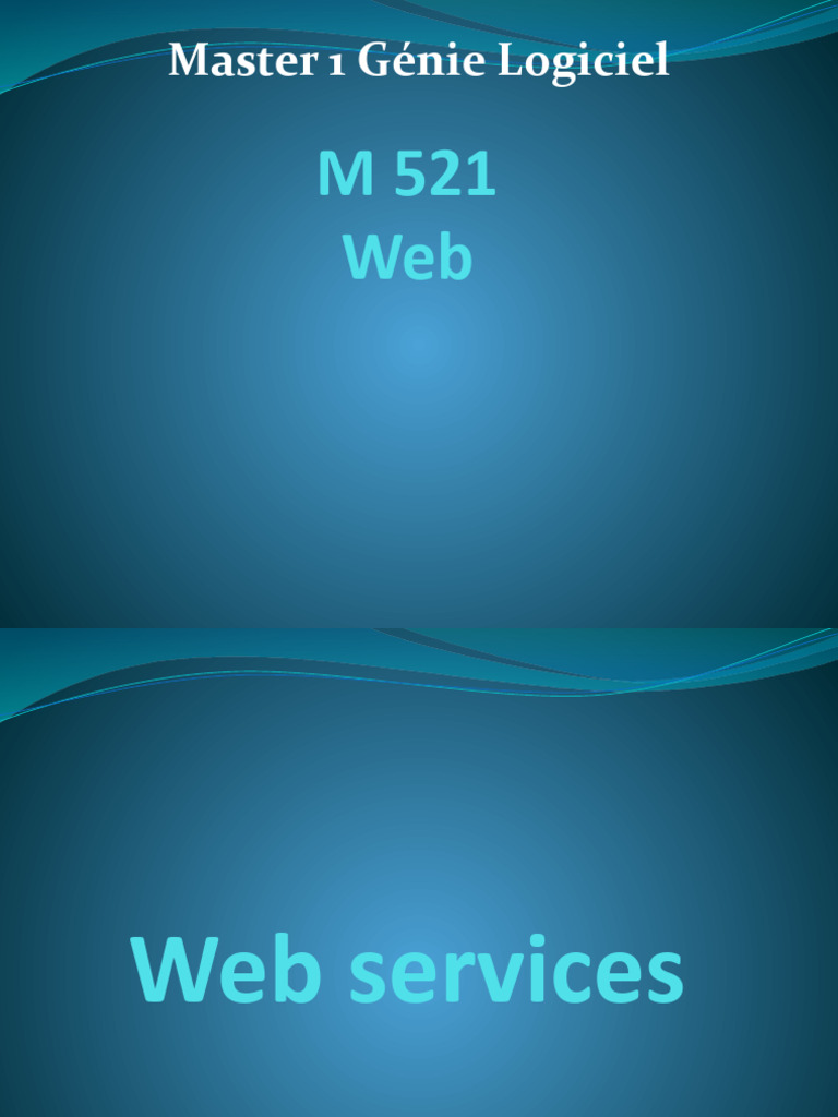 Cours Web M1 GL - 9 | PDF | Service web | Internet