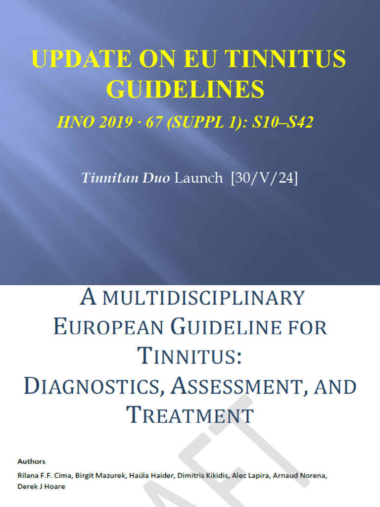 EU Tinnitus Guidelines, An Update 2023 | PDF | Mindfulness | Psychology