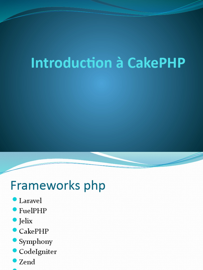 Cours Web M1 GL - CakePhp | PDF | Ajax (Programmation) | Plugin (Informatique)