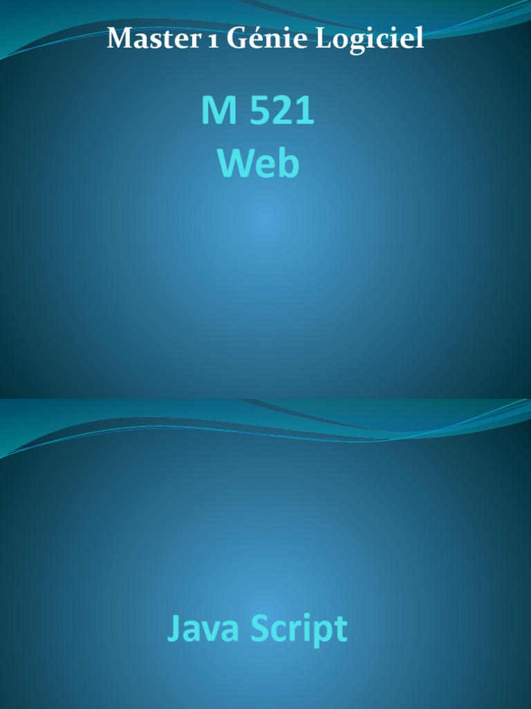 Cours Web M1 GL - 5 | PDF | JavaScript | Internet