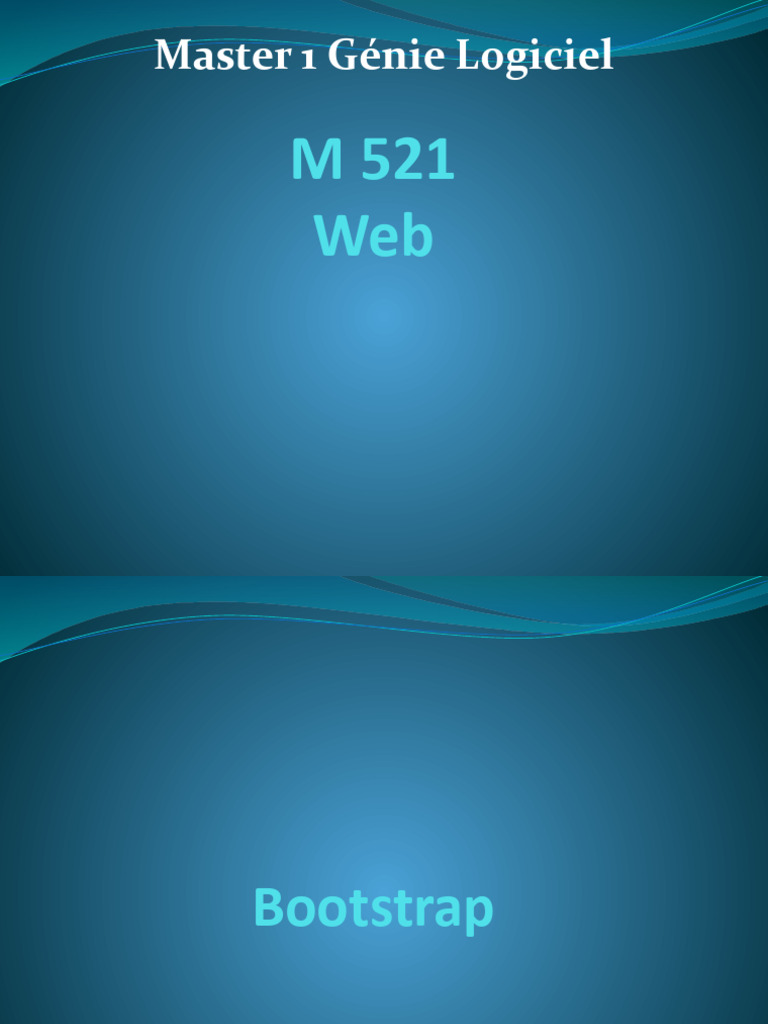 Cours Web M1 GL - Bootstrap 4 | PDF | Bootstrap (Front End Framework) | Internet