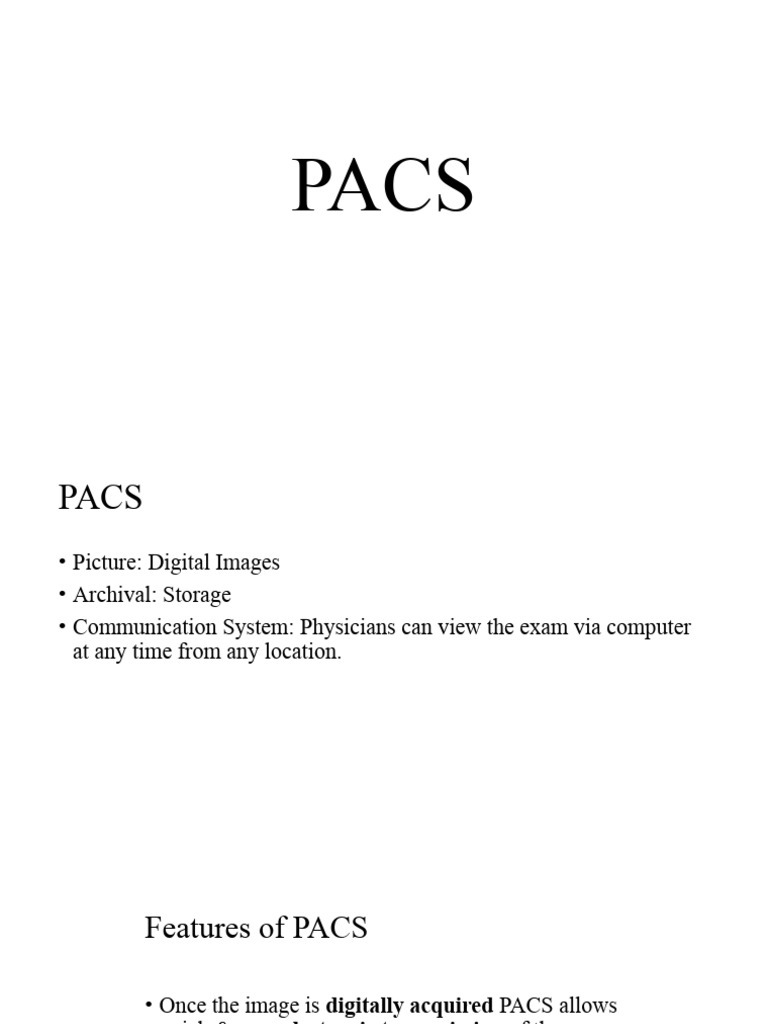 Pacs | PDF | Medical Imaging | Computer Data Storage