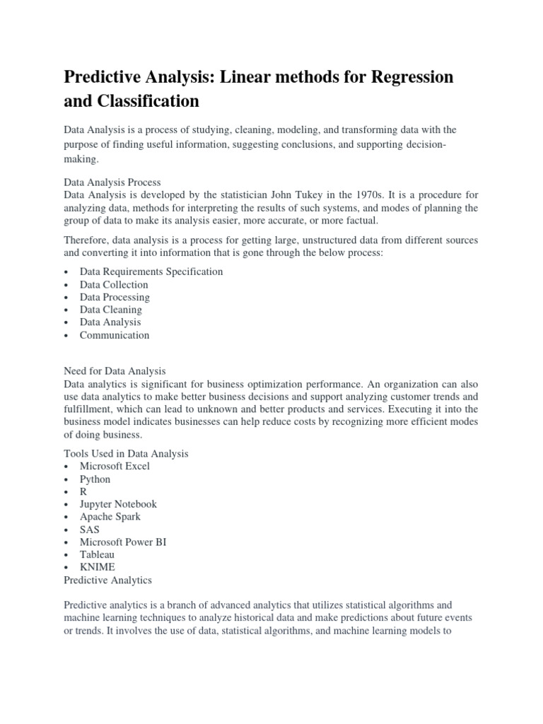 Data Analytics Unit1 | Download Free PDF | Linear Regression | Logistic ... Data Analytics Unit1 | Download Free PDF | Linear Regression | Logistic ...
