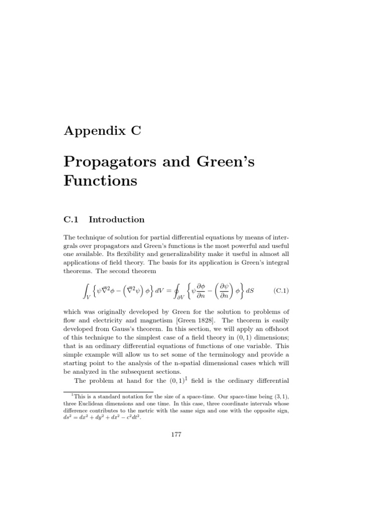 Propagators & Greens Functions | PDF | Green's Function | Boundary Value Problem