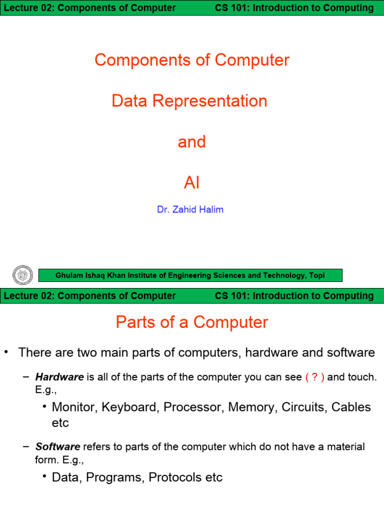 ITC Lect 02 (Computer Components AI) - REVISED | Download Free PDF | Bit | Artificial Intelligence