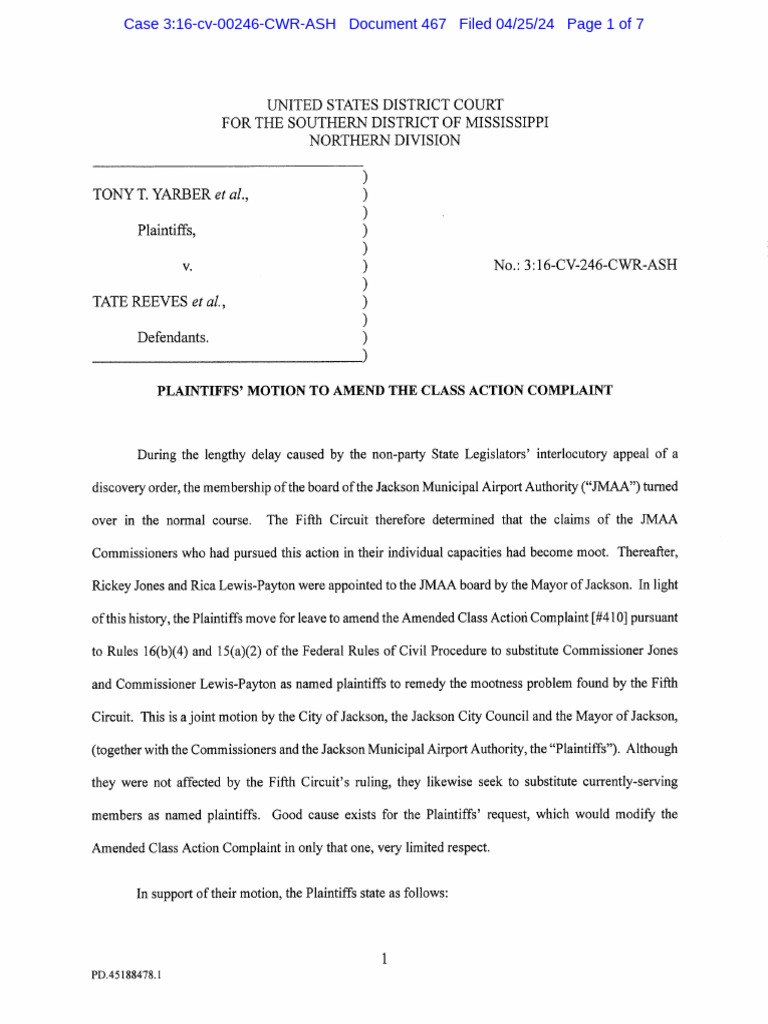 Motion To Amend | Download Free PDF | Complaint | Class Action