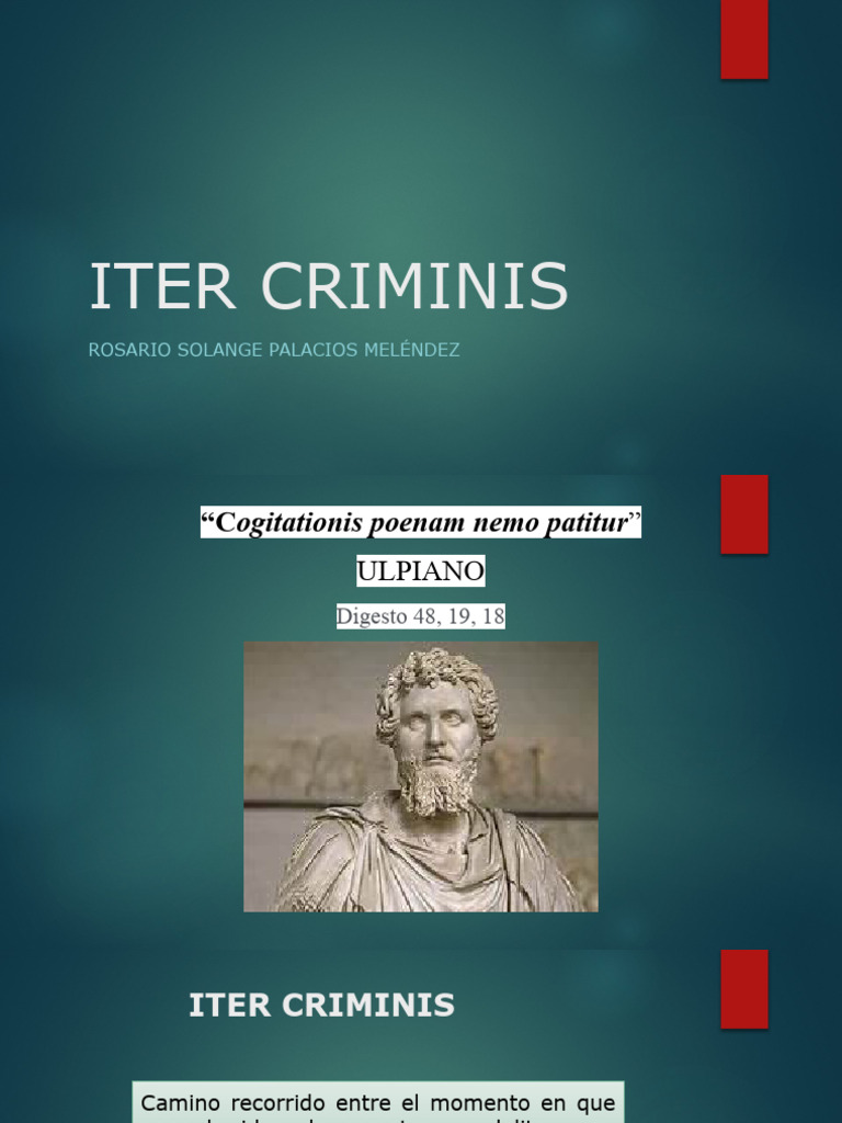 Iter Criminis | PDF | Intención (Derecho Penal) | Criminología