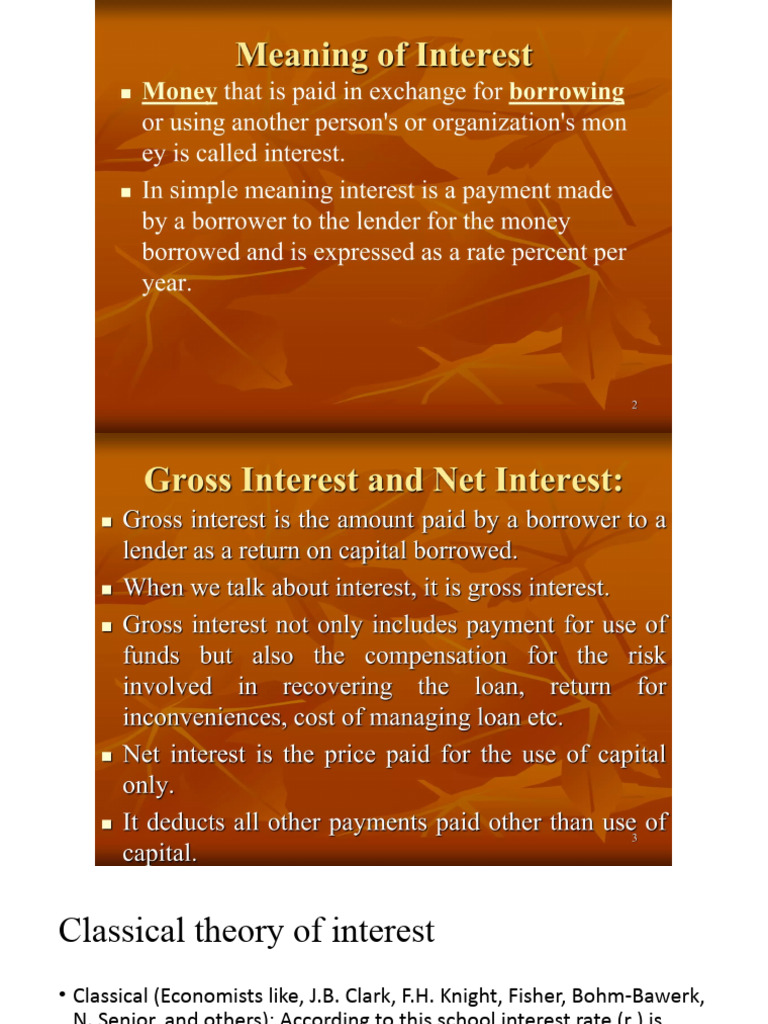 Classical Theory of Interest | PDF | Interest | Interest Rates
