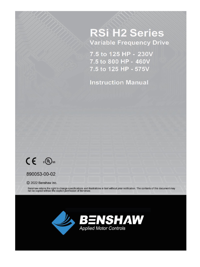 00 02 H2 Series VFD Instruction Manual | PDF | Power Inverter ...