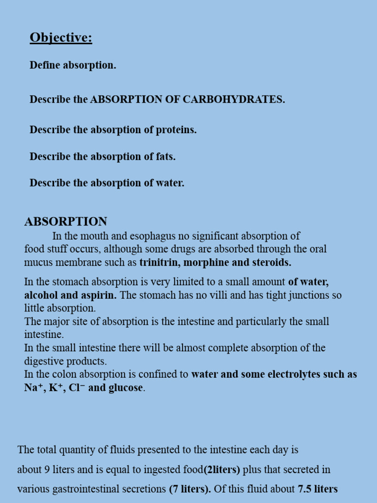 Lecture 9 Pdf Small Intestine Gastrointestinal Tract