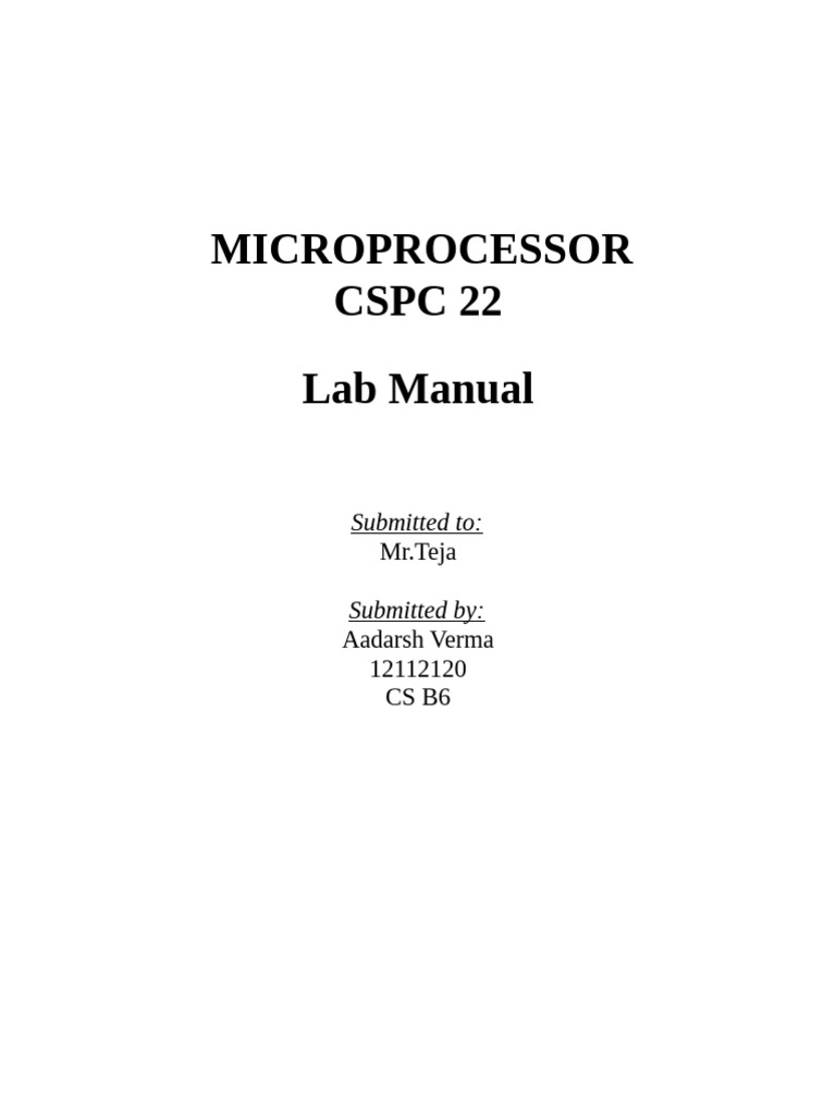 mpLabManual | PDF | Computer Science | Arithmetic