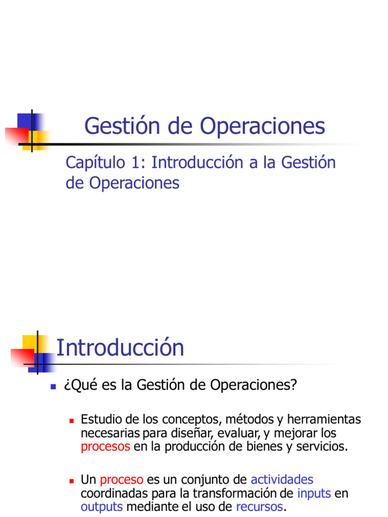 1 Introducci N A Gesti N de Operaciones | PDF | Economias