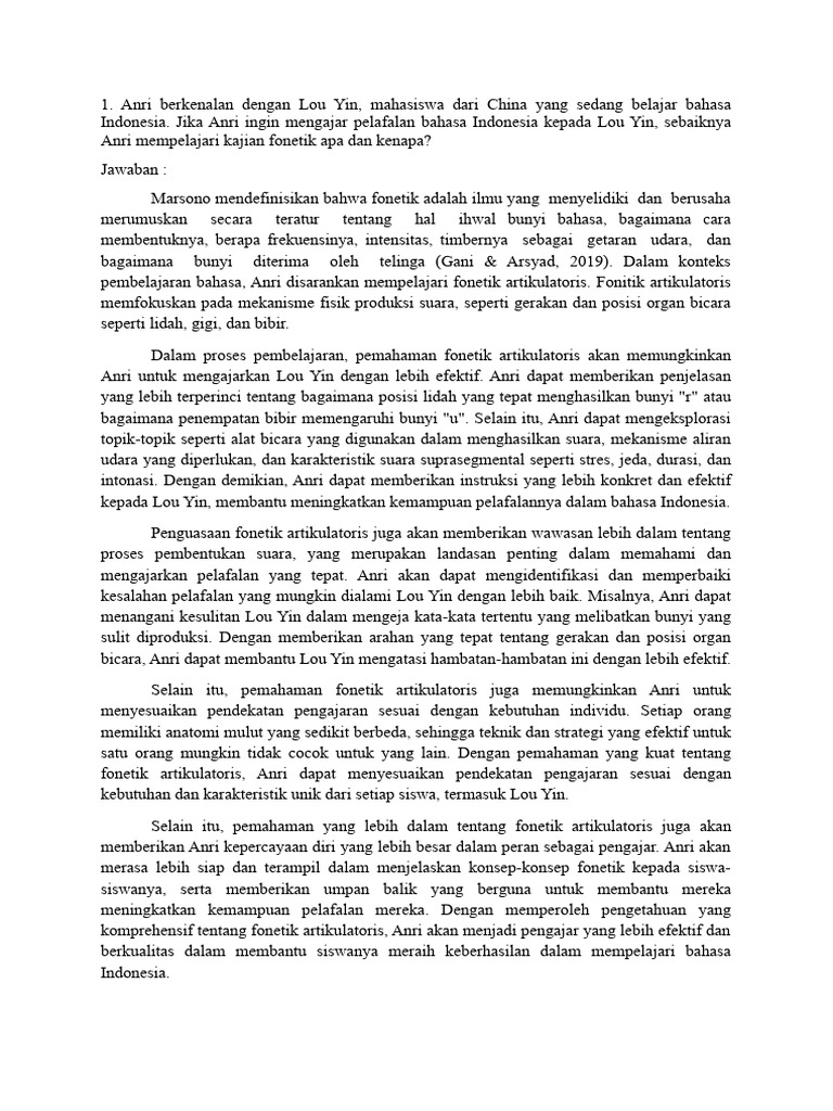 Fonetik | PDF | Seni & Disiplin Bahasa | Pengembangan Diri