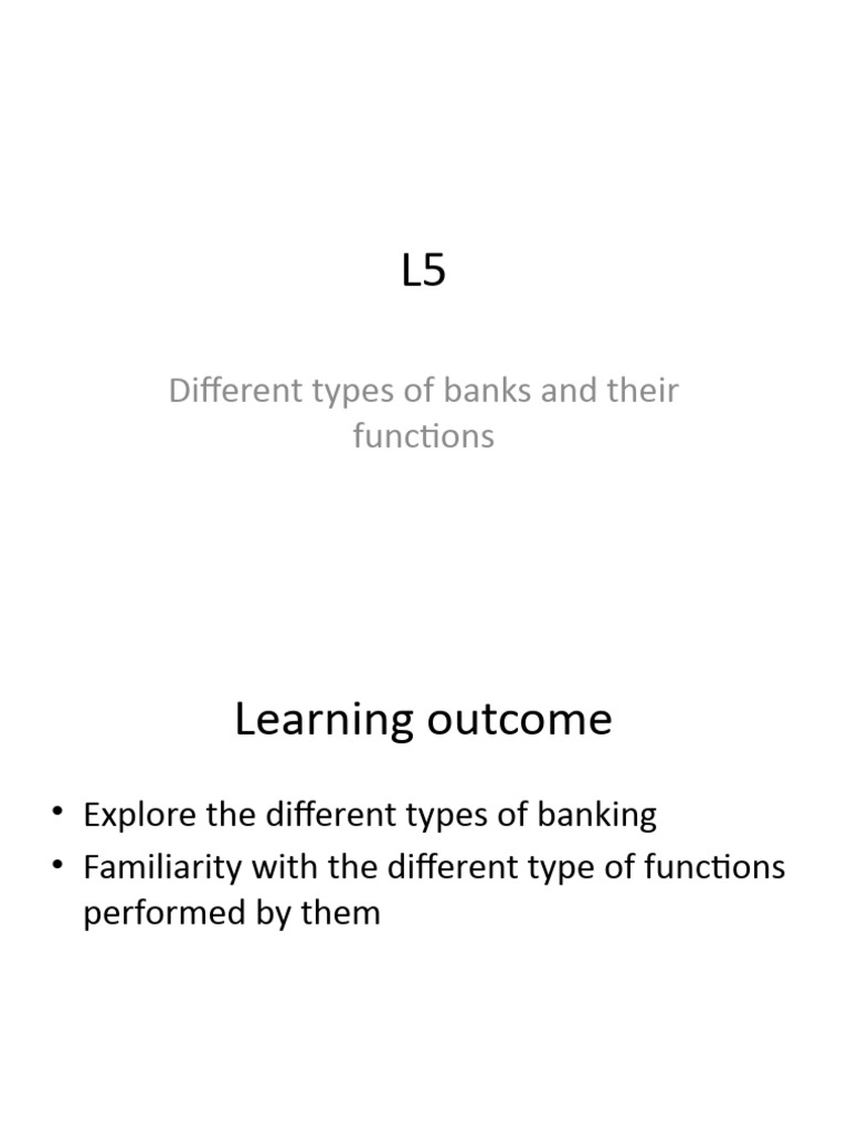 Different Types of Banks and Their Functions | Download Free PDF ...
