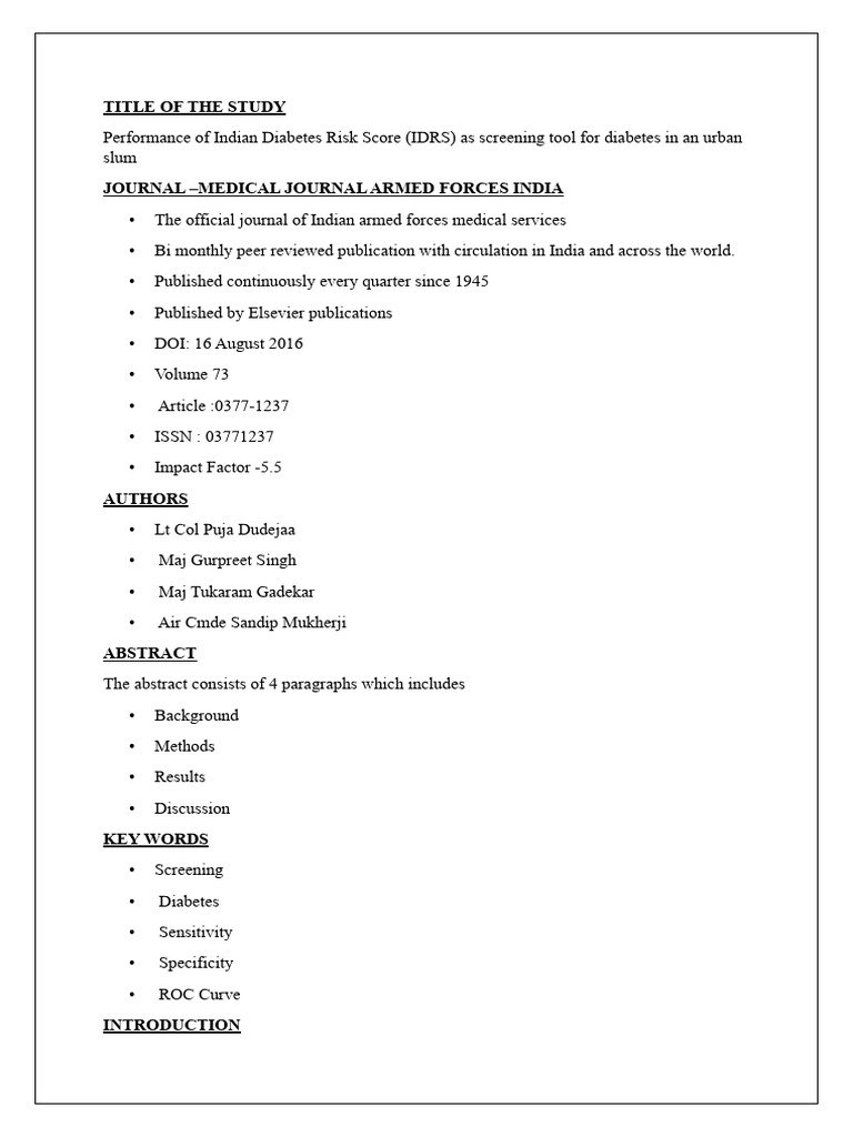 Article Presentation 2 | Download Free PDF | Diabetes | Sampling ...