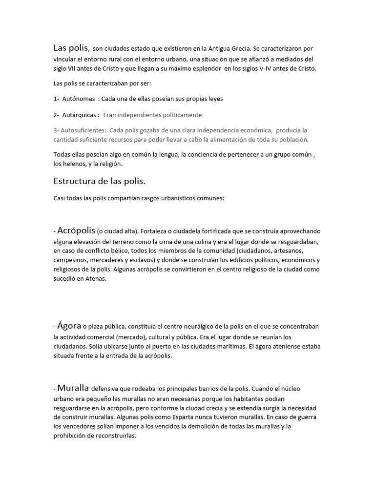 Estructura de Las Polis Griegas | PDF