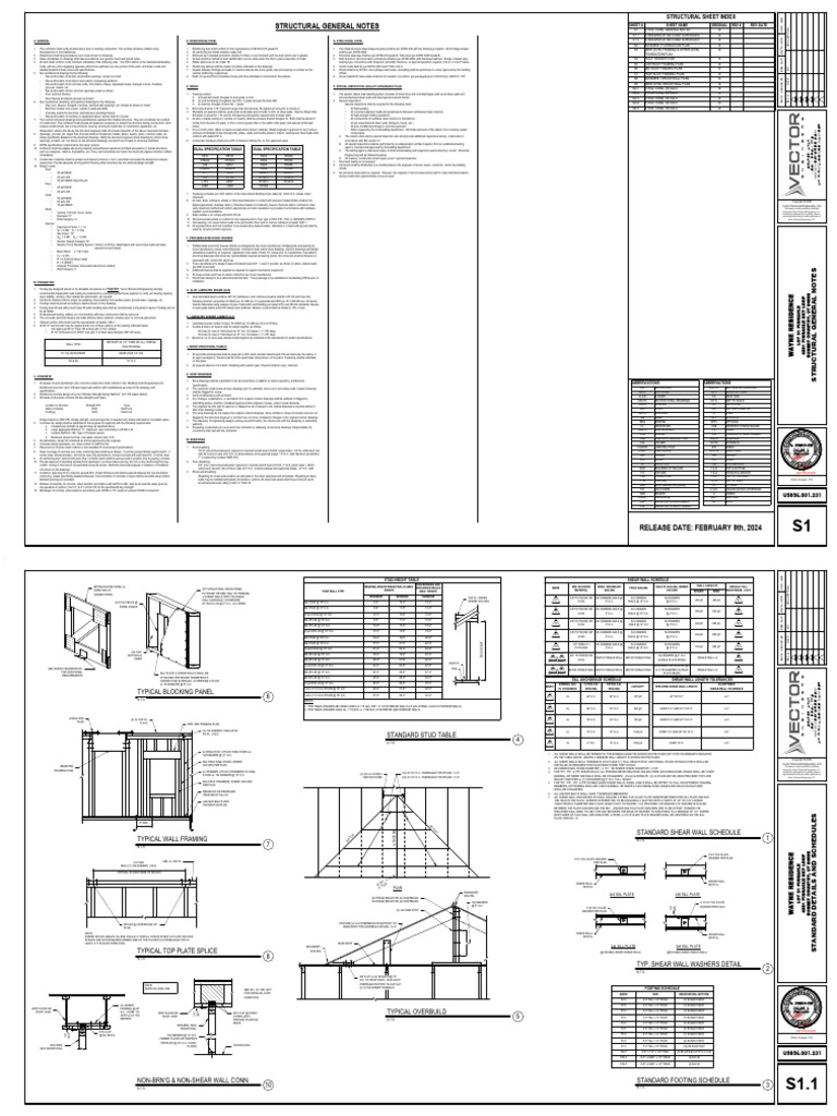 Structural General Notes for Construction | PDF | Framing (Construction ...