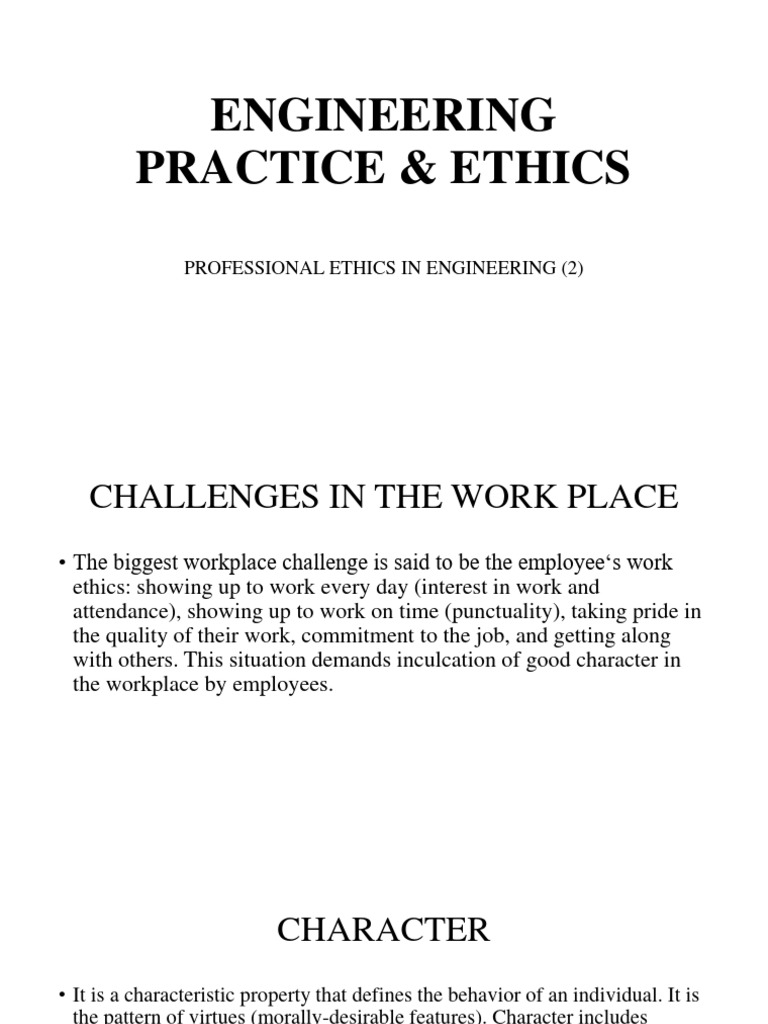 Engineering Practice Ethics Lecture 2 Pdf Spirituality Virtue