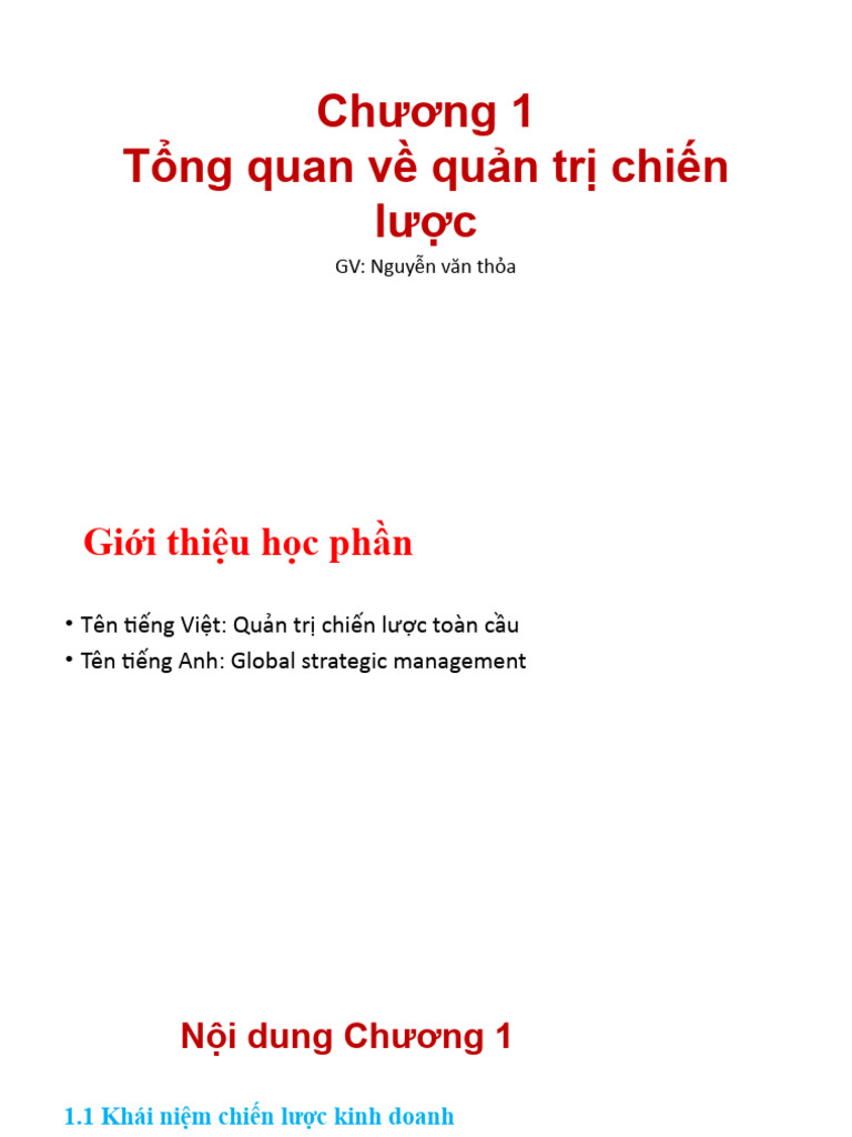CHƯƠNG 1-Tong Quan QTCL | PDF