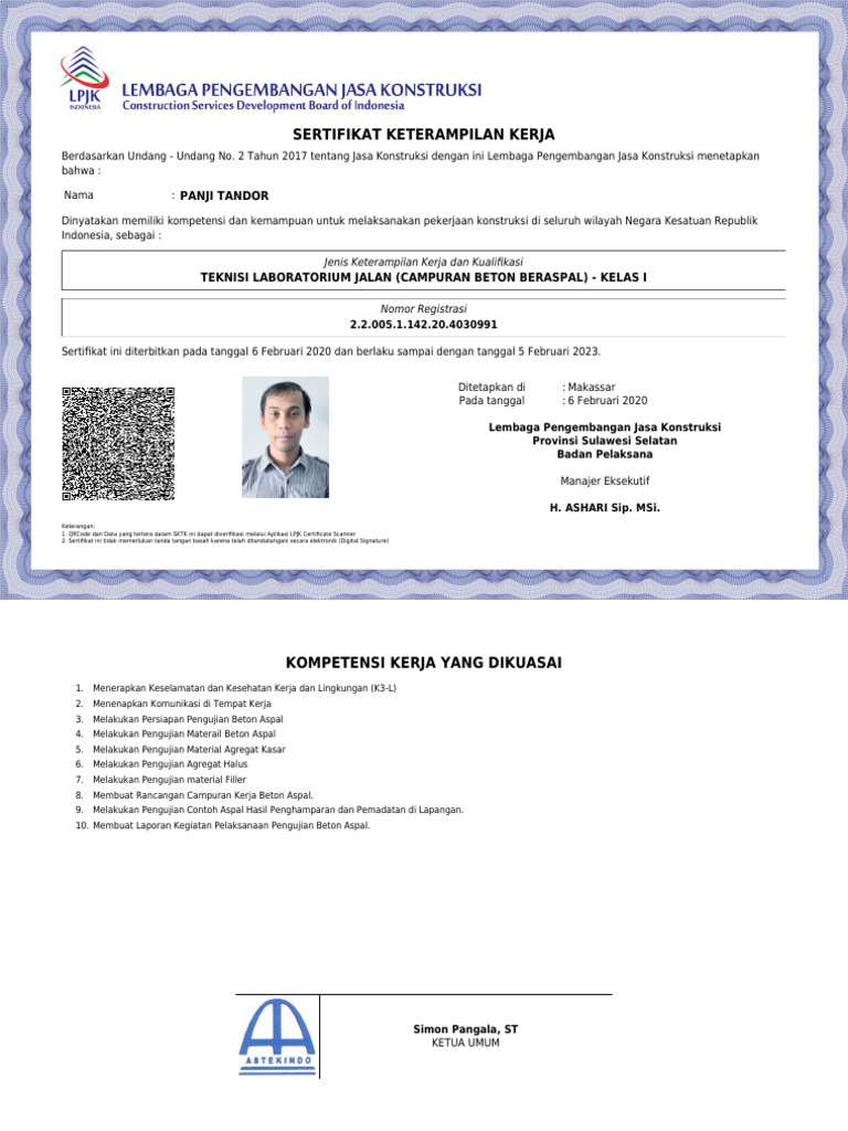 Skt. Ts. 005 Lab. Aspal | PDF