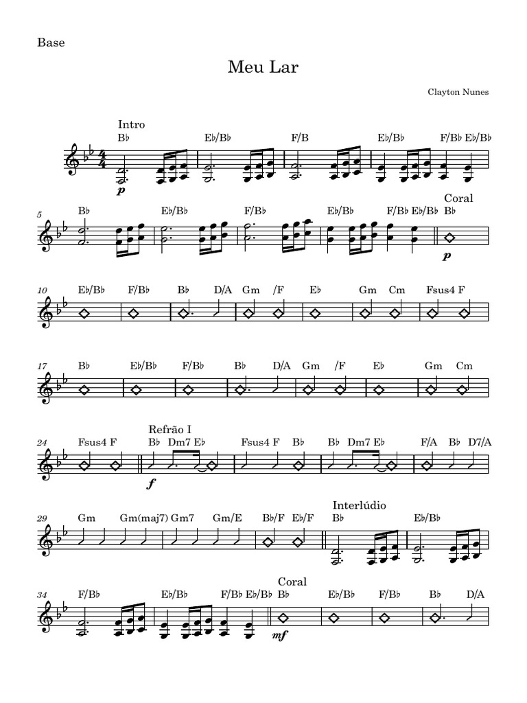 Partitura-Meu Lar-Base | PDF