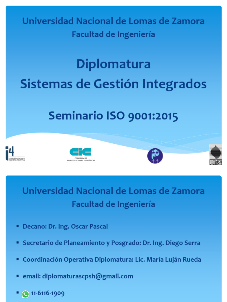 Diplomatura 2022 SIG CPSH - S4 | PDF | Calidad (comercial) | Software