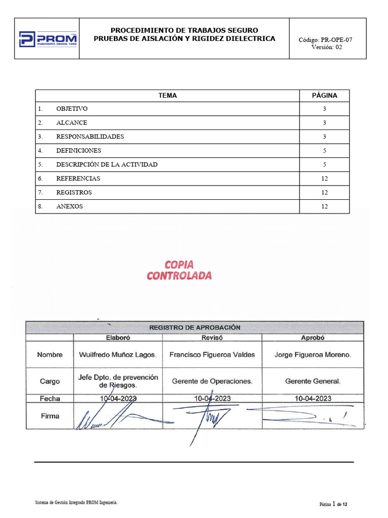 CGET-008-3-ID-GEN-066-PRO-CI-005 - OOCC Rev B 05.07.2023 CON COMENTARIOS (AMC) | PDF | voltaje ...