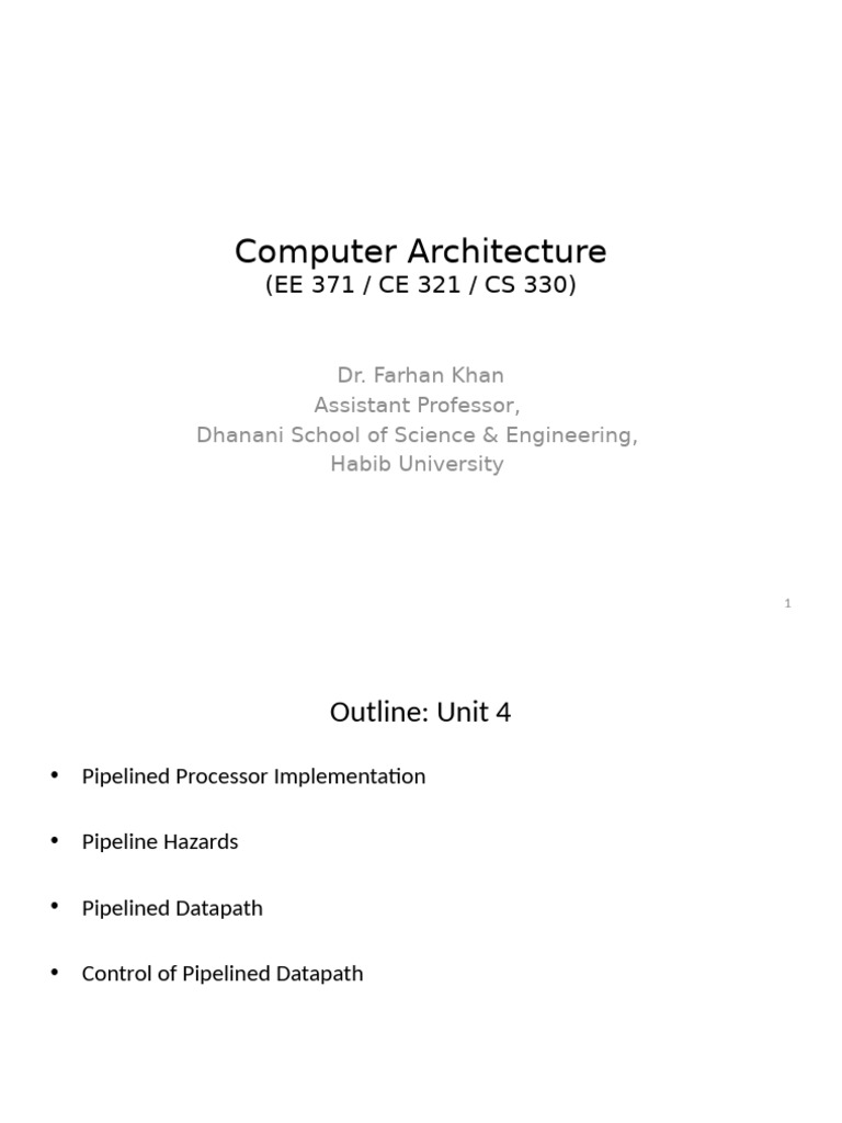 CA L7 Unit4 Slides Updated | PDF | Central Processing Unit | Computer Science