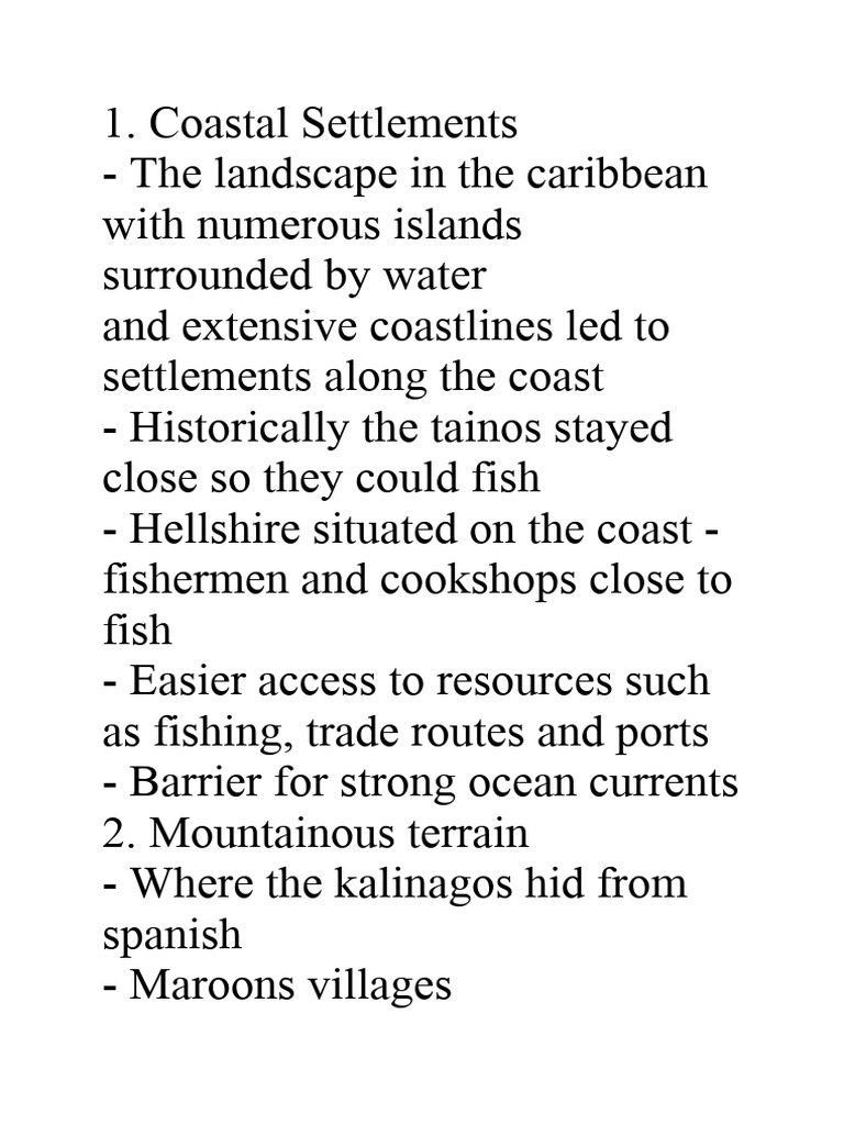 Caribbean Settlement Patterns | PDF | Travel