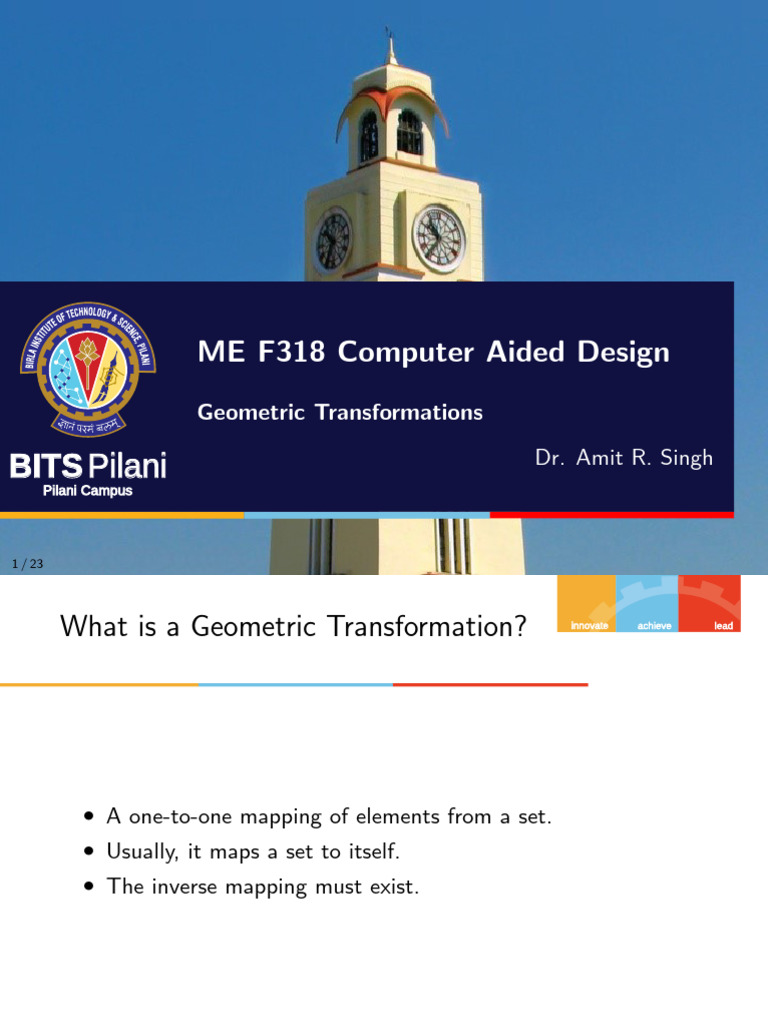 Geometric Transformations Guide | PDF | Matrix (Mathematics) | Mathematical Concepts