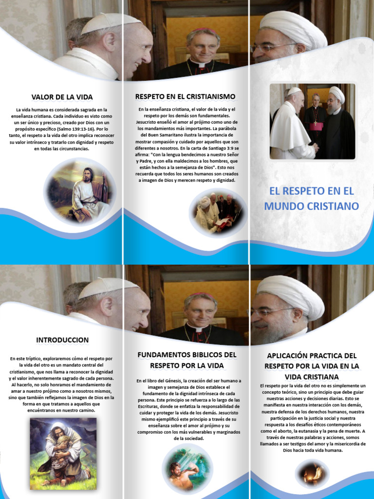 Triptico Religion | Descargar gratis PDF | Amor | Dignidad