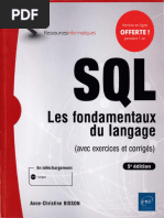 SQL : LDD, LMD et contraintes d'intégrité | PDF | SQL | Bases de données