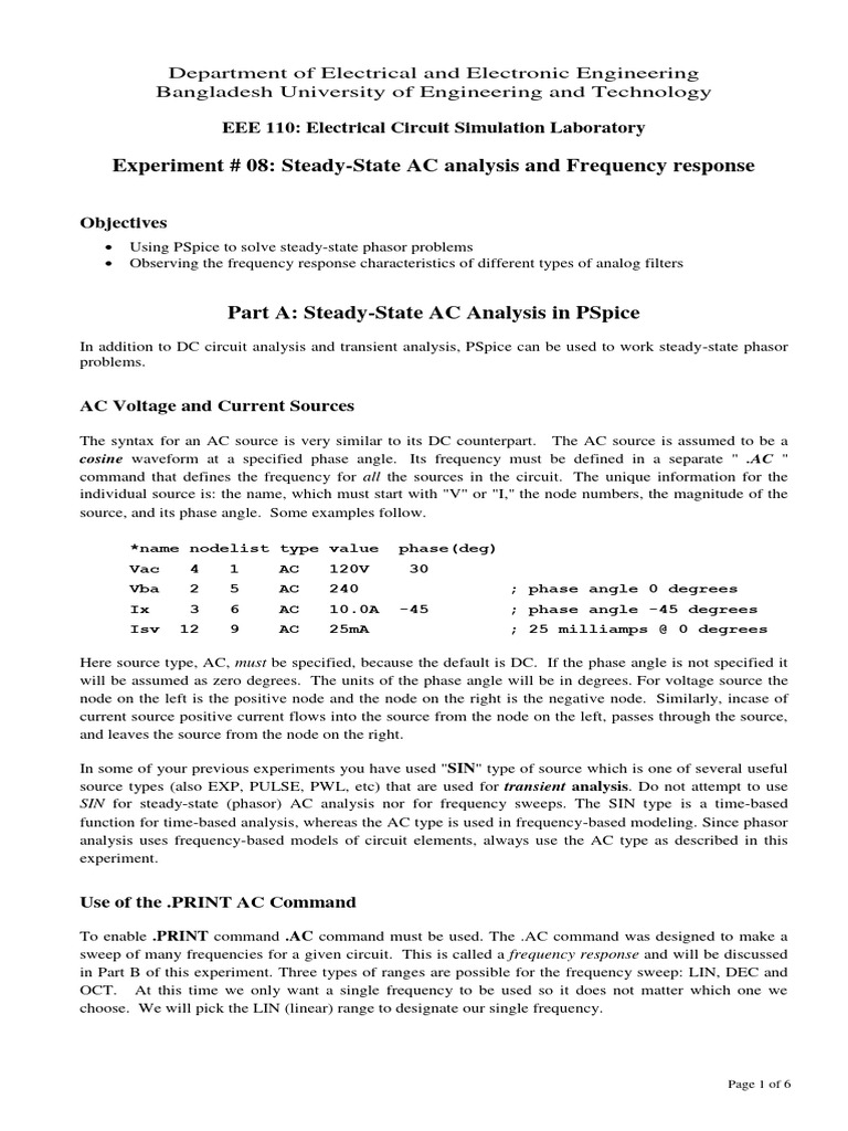 Exp 8 | PDF | Electrical Circuits | Computer Engineering
